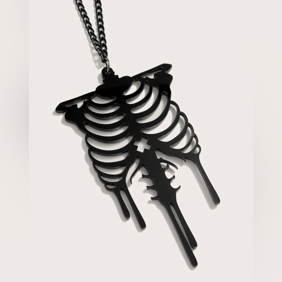 Jewelry | Dripping Ribs Ribcage Spinal Cord Skeleton Goth Creepy Horror ...